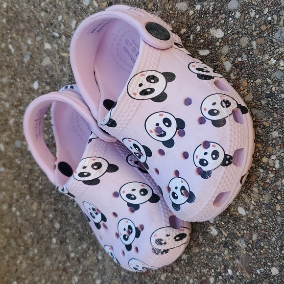 CROCS | Shoes | Crocs Pink Panda Baby Shoes 6 Water Summer Animal ...